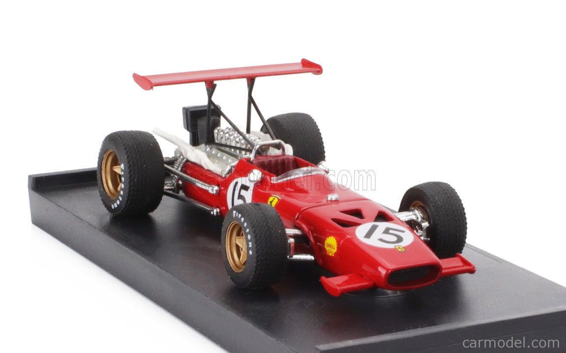 BRUMM R301-UPD-2024 Scale 1/43 | FERRARI F1 312 N 15 SPAIN GP 1969 CHRIS AMON RED WHITE
