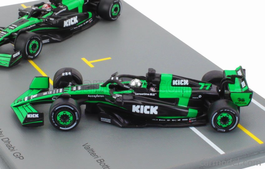 SPARK-MODEL Y417 Scale 1/64 | SAUBER SET F1 2X C44 TEAM STAKE KICK N 77 ABU DHABI GP 2024 ...