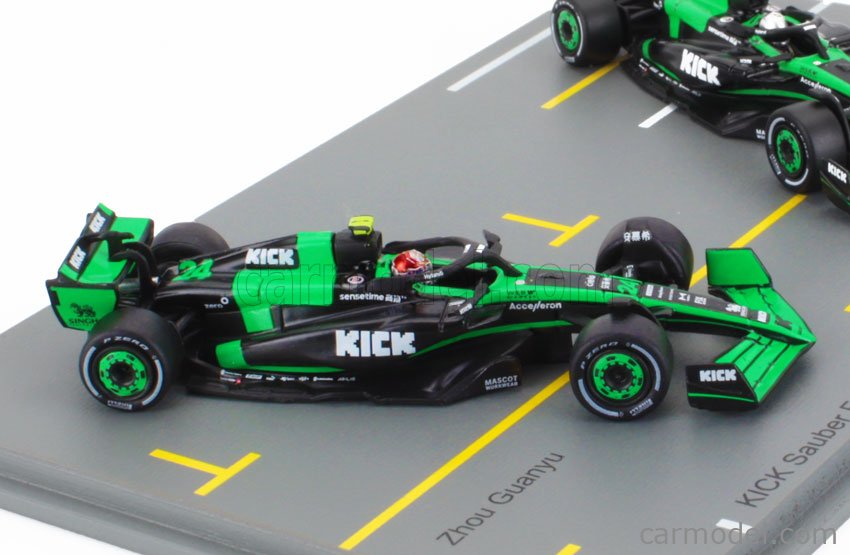 SPARK-MODEL Y417 Scale 1/64 | SAUBER SET F1 2X C44 TEAM STAKE KICK N 77 ABU DHABI GP 2024 ...