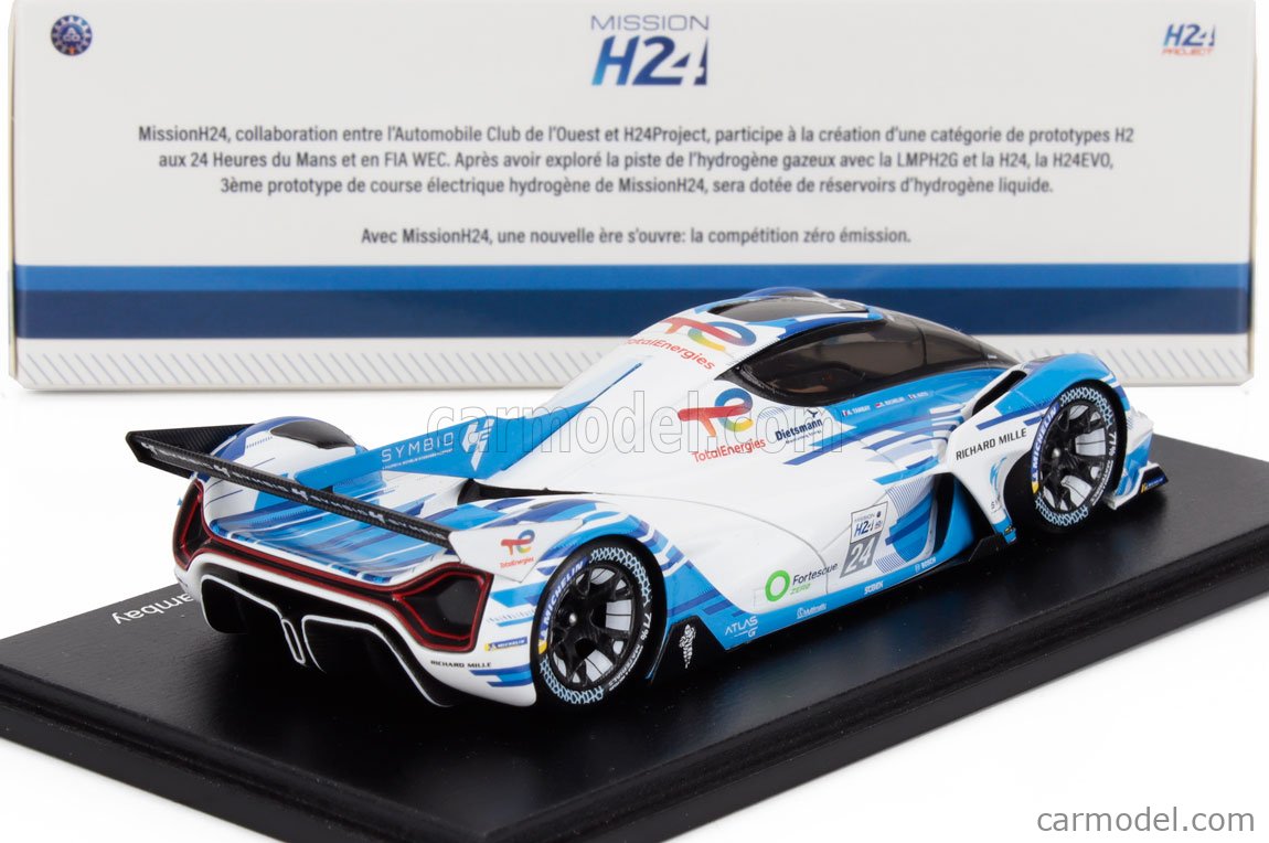 SPARK-MODEL S7998 Scale 1/43 | MISSION H24EVO N 24 2025 LIGHT BLUE WHITE