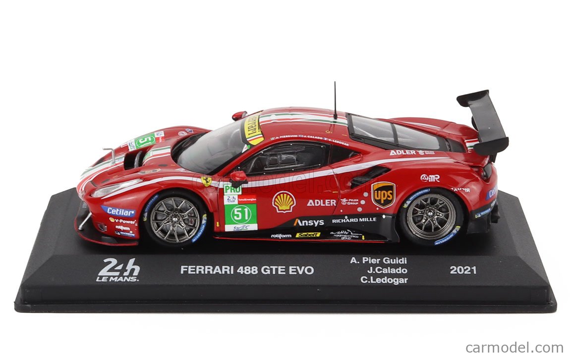 EDICOLA MW1ALA0045 Scale 1/43 | FERRARI 488 GTE 3.9L TURBO V8 TEAM AF ...