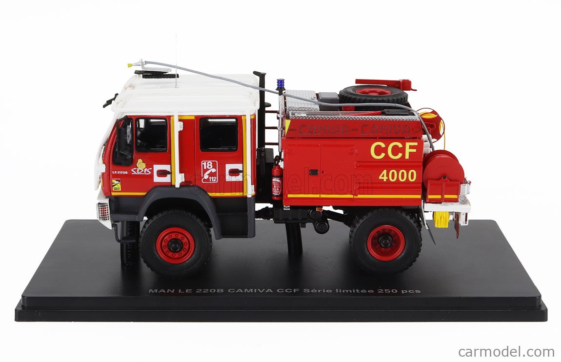 ALERTE ALERTE0151 Echelle 1/43 | MAN LE220B DOUBLE CABINE TANKER TRUCK SDIS 21 CCF 4000 CAMIVA ...