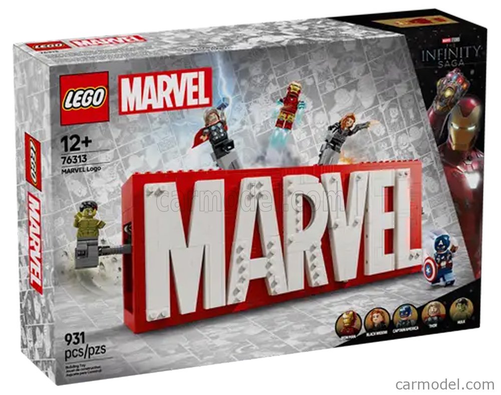 LEGO 76313 Scale / | FIGURES MARVEL - LOGO & MINIFIGURES - 931 PEZZI ...