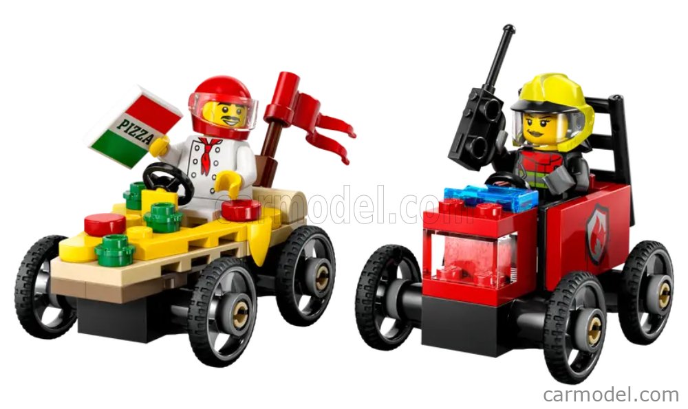 LEGO 60458 Escala / | ACCESSORIES LEGO CITY - PIZZA VS FIRE ENGINE ...
