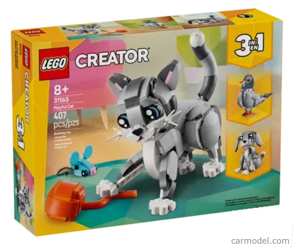 LEGO 31163 Scale / | ACCESSORIES LEGO CREATOR - PLAYFUL CAT - 407 PEZZI - 407 PCS GREY