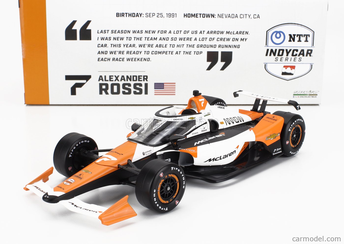 GREENLIGHT 11238 Escala 1/18 | CHEVROLET TEAM ARROW McLAREN SP RACING N ...