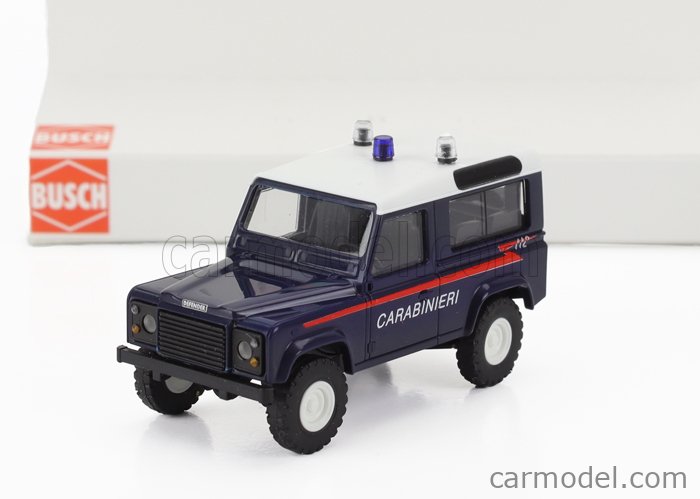 BUSCH 54313 Scale 1/87 | LAND ROVER DEFENDER 90 CARABINIERI 1983 BLUE WHITE