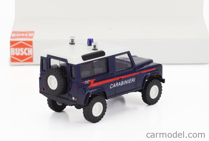 BUSCH 54313 Scale 1/87 | LAND ROVER DEFENDER 90 CARABINIERI 1983 BLUE WHITE
