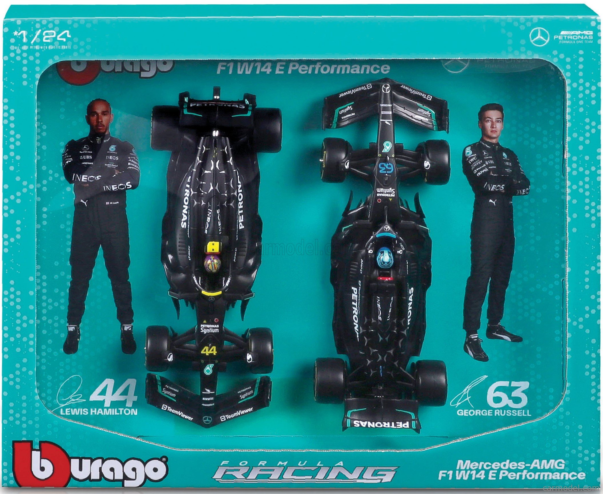BURAGO 18-28062-PACK2 Scala 1/24 | MERCEDES GP SET F1 2X W14 TEAM ...