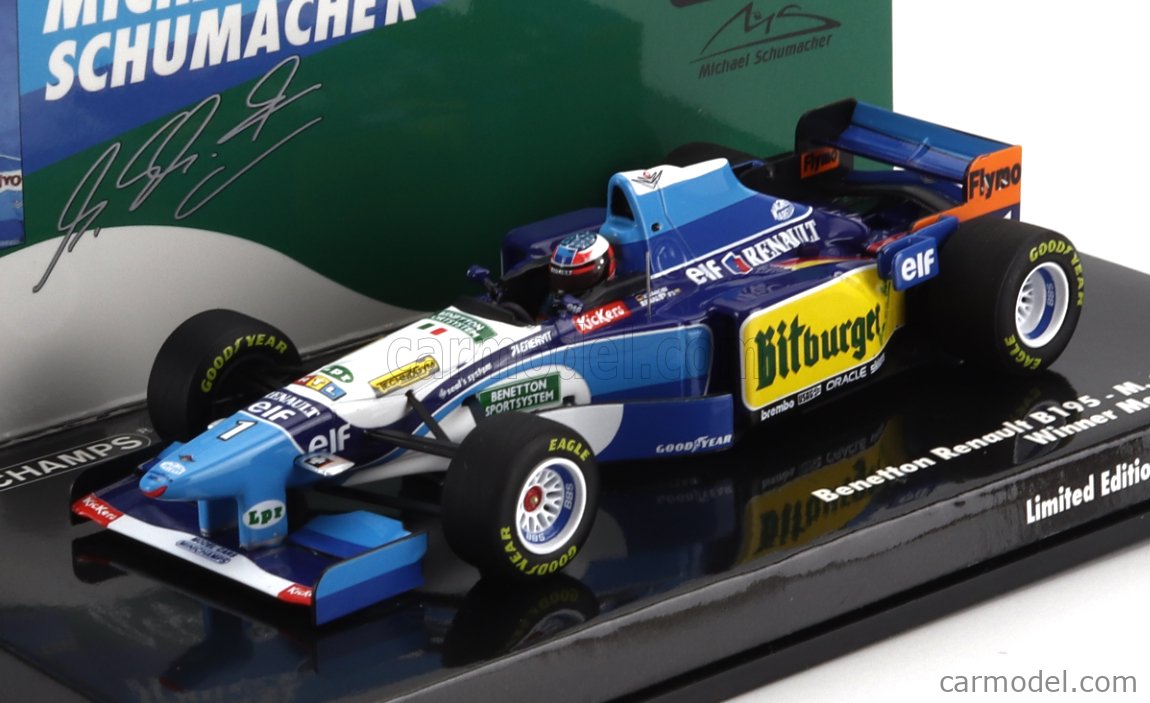 MINICHAMPS 517950501 Scale 1/43 | BENETTON F1 B195 TEAM MILD SEVEN RENAULT N 1 WORLD CHAMPION ...