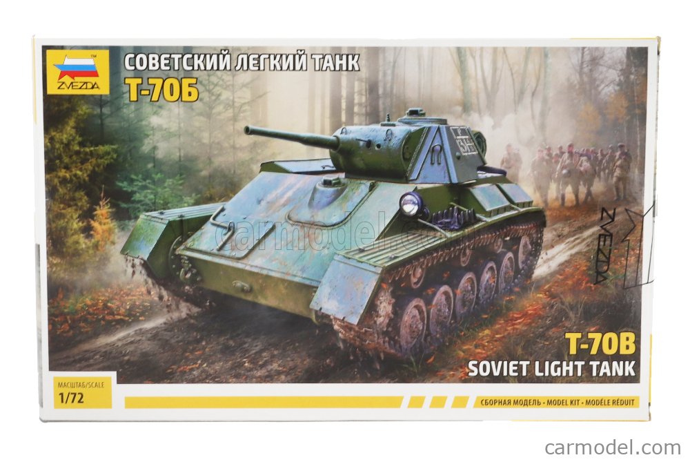 ZVEZDA 5078 Masstab: 1/72 | TANK SOVIET LIGHT TANK T-70B MILITARY 1945