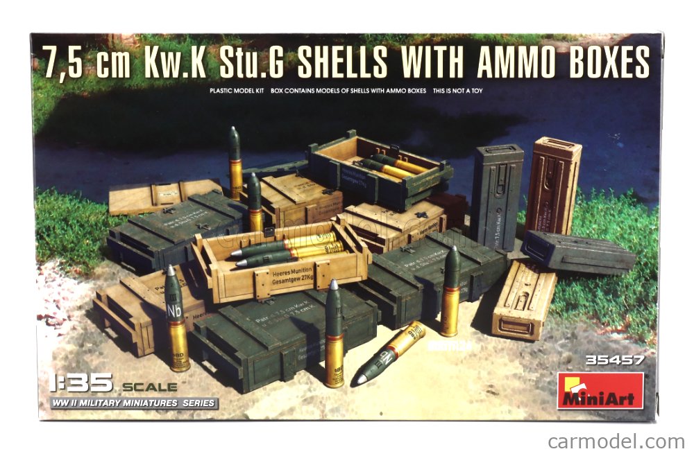 MINIART 35457 Scale 1/35 | ACCESSORIES 7.5CM KW.K STU.G SHELLS WITH ...