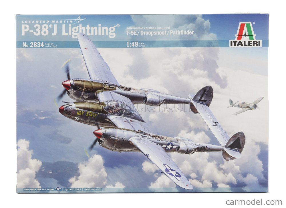 ITALERI IT2834 Scala 1/48 | LOCKHEED MARTIN P-38J LIGHTNING CACCIA AIRPLANE 1939