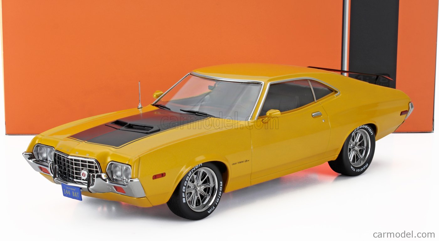 IXO-MODELS 18C-MC186.22 Масштаб 1/18 | FORD USA GRAN TORINO SPORT COUPE 1972 YELLOW BLACK