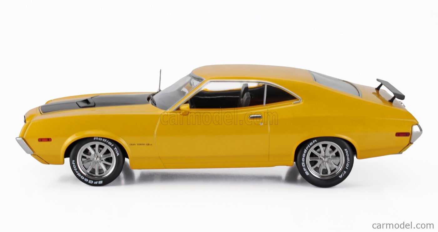 IXO-MODELS 18C-MC186.22 Масштаб 1/18 | FORD USA GRAN TORINO SPORT COUPE 1972 YELLOW BLACK