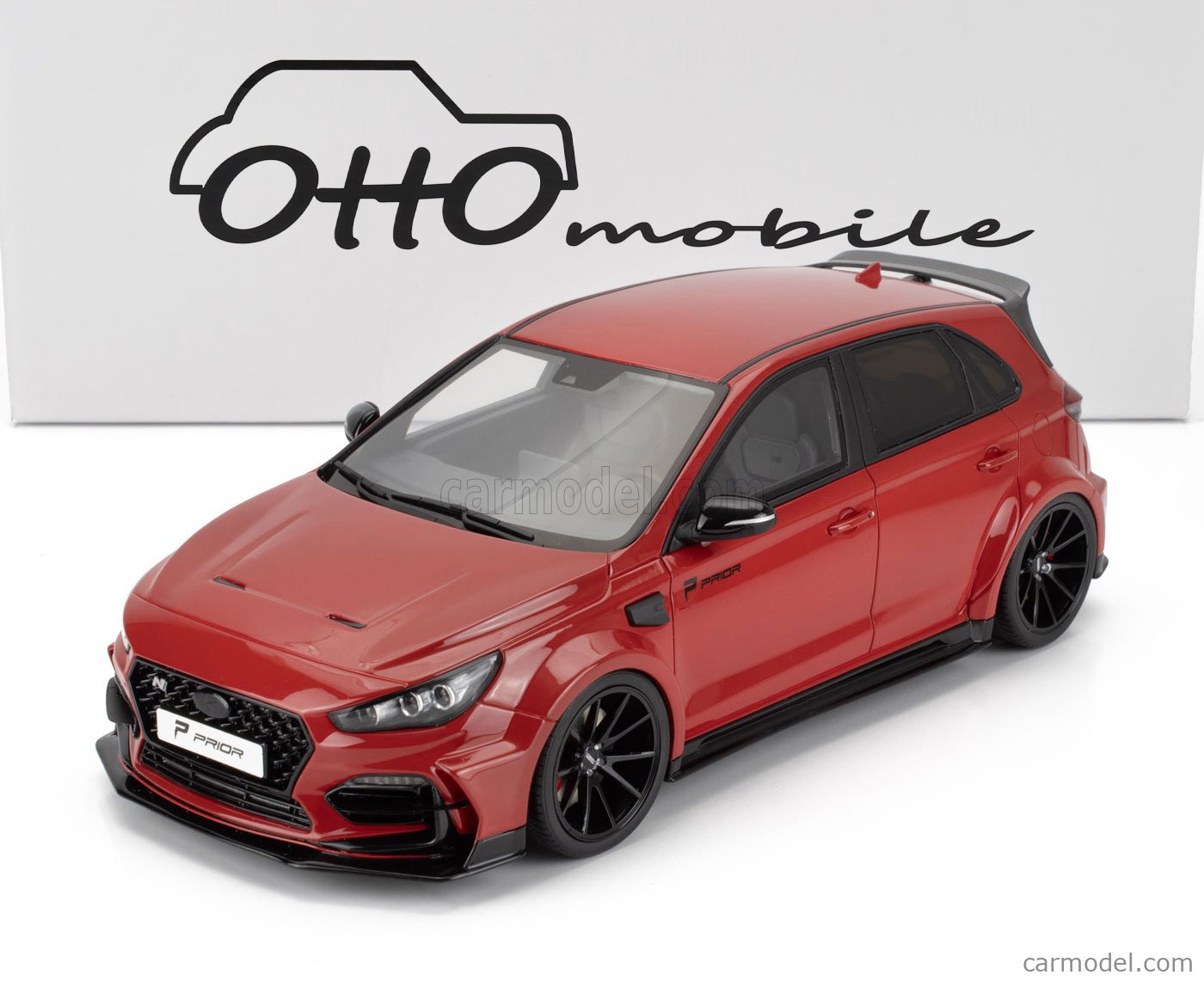 OTTO-MOBILE OT1112 Scale 1/18 | HYUNDAI i30 N PRIOR DESIGN 2021 ENGINE RED