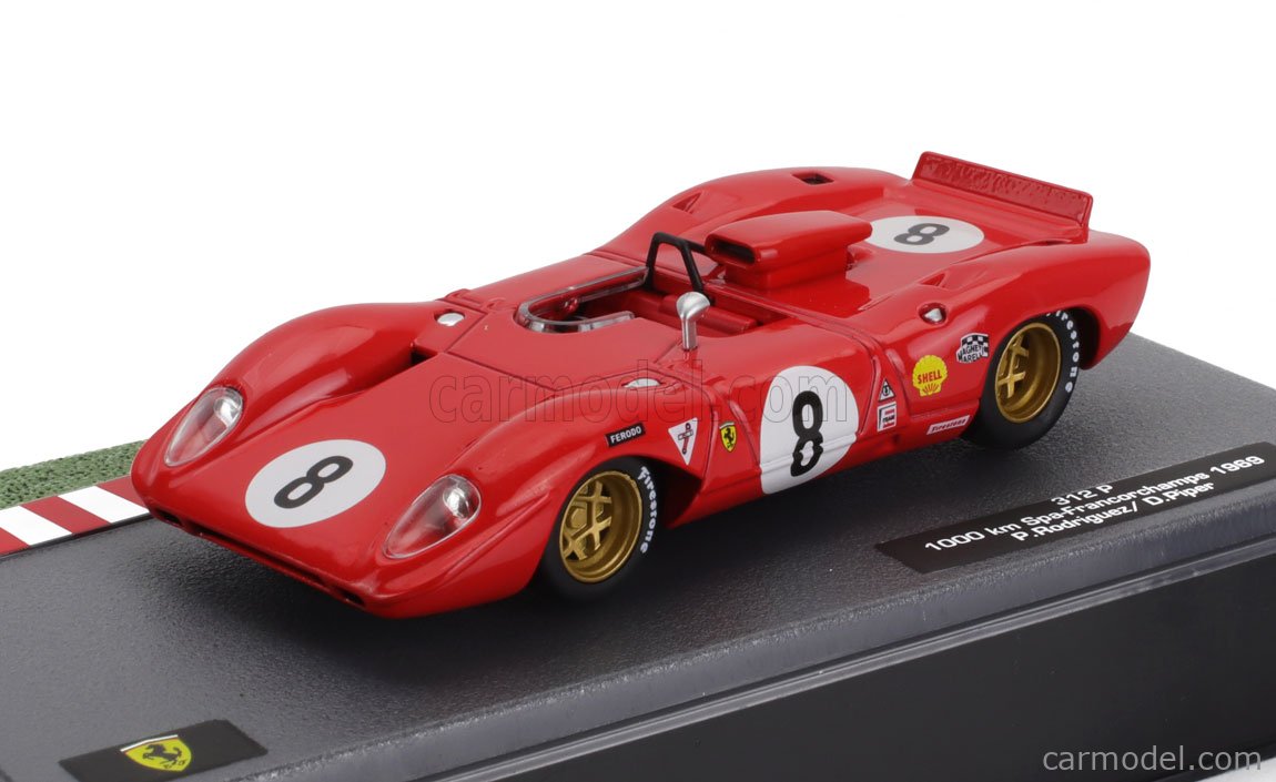 EDICOLA MQ1ALA0021 Scale 1/43 | FERRARI 312P SPIDER N 8 2nd 1000Km SPA FRANCORCHAMPS 1969 PEDRO ...