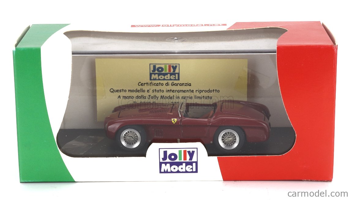 JOLLY-MODEL JL0319 Scale 1/43 | FERRARI 225 EXPORT SPIDER 1952 BORDEAUX