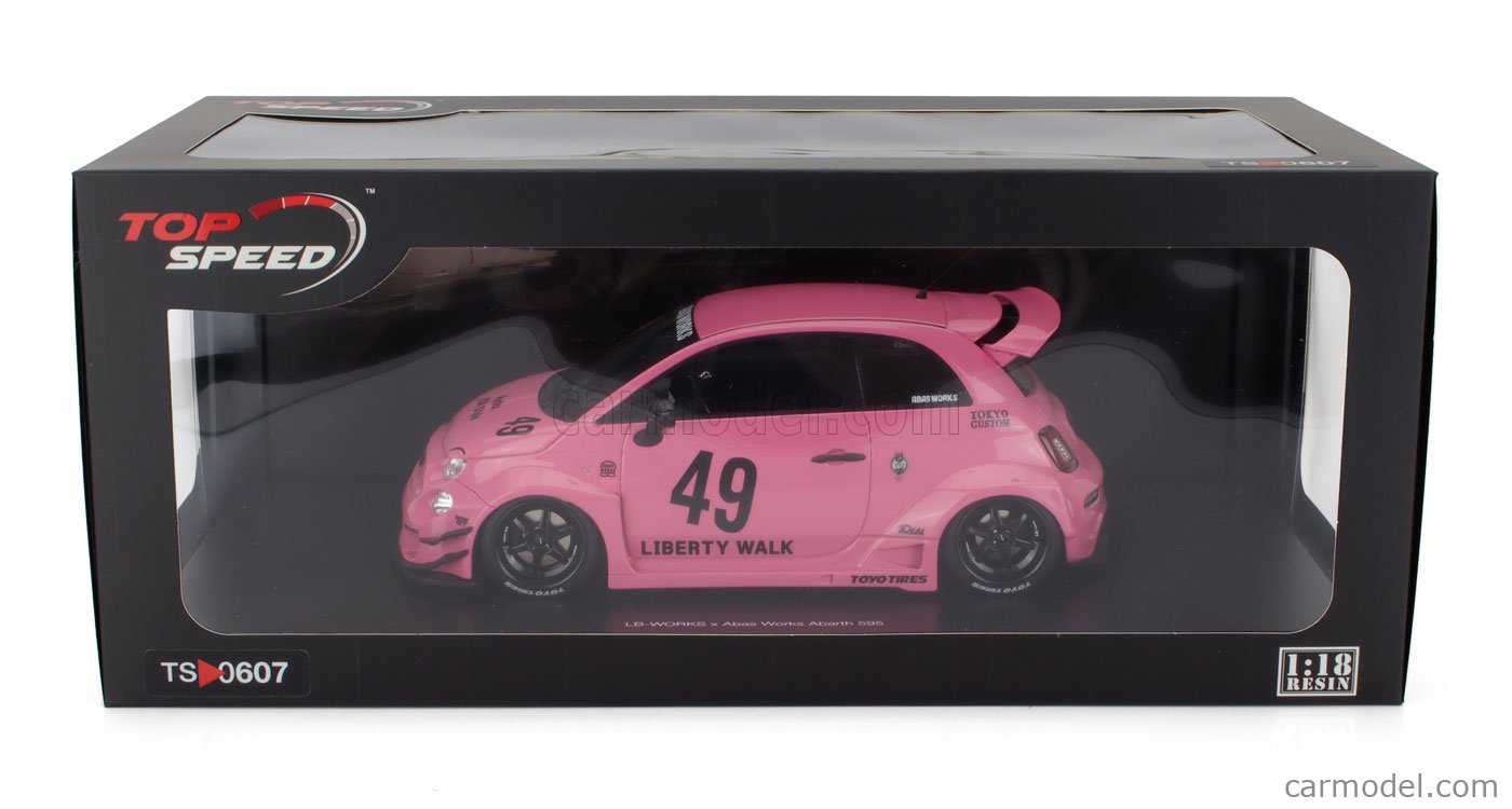 TRUESCALE TS0607 Echelle 1/18 | FIAT NUOVA 500 ABARTH 595 LB WORKS N 49 ...