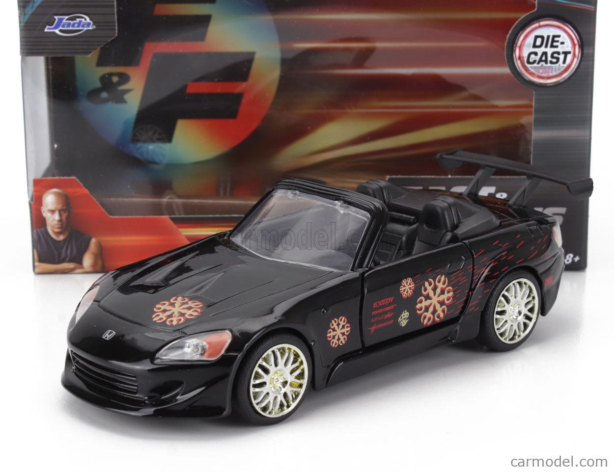 JADA 99543 Scale 1/32 | HONDA S2000 CABRIOLET 1998 - FAST & FURIOUS BLACK