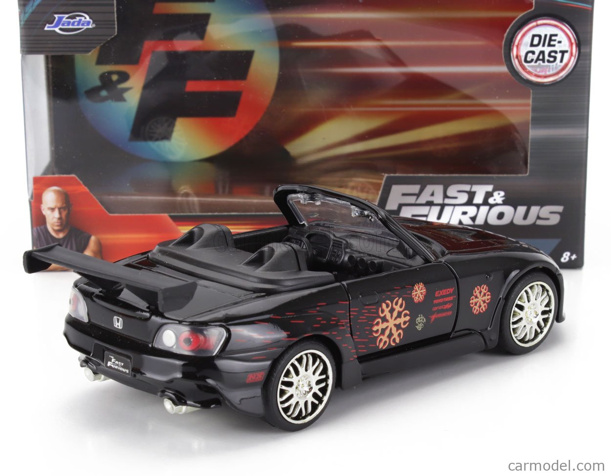 JADA 99543 Scale 1/32 | HONDA S2000 CABRIOLET 1998 - FAST & FURIOUS BLACK