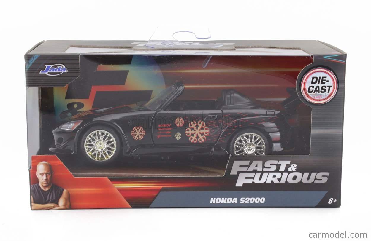 JADA 99543 Scale 1/32 | HONDA S2000 CABRIOLET 1998 - FAST & FURIOUS BLACK