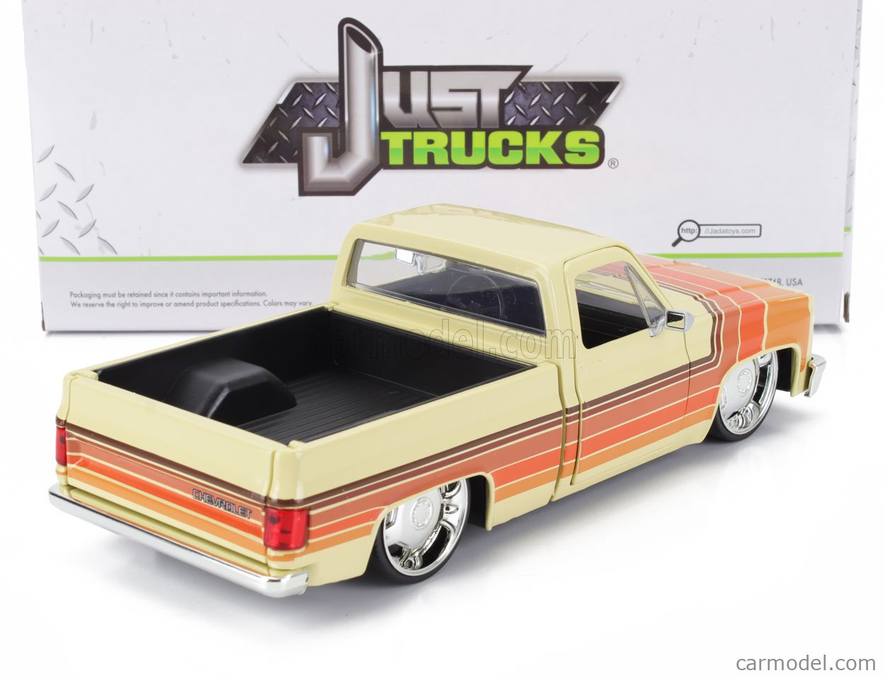 JADA 35859 Scale 1/24 | CHEVROLET C-10 PICK-UP CUSTOM 1985 CREAM BROWN ...