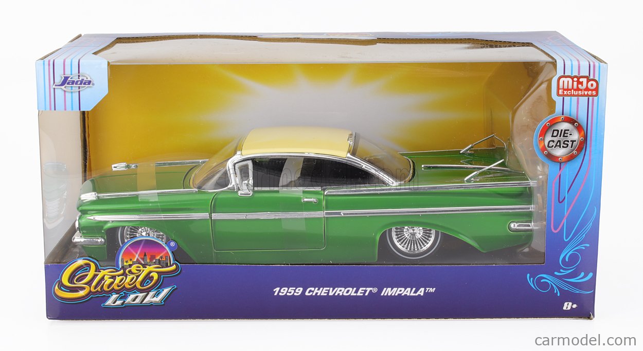 JADA 35592 Echelle 1/24 | CHEVROLET IMPALA CUSTOM STREET LOW 1959 GREEN ...