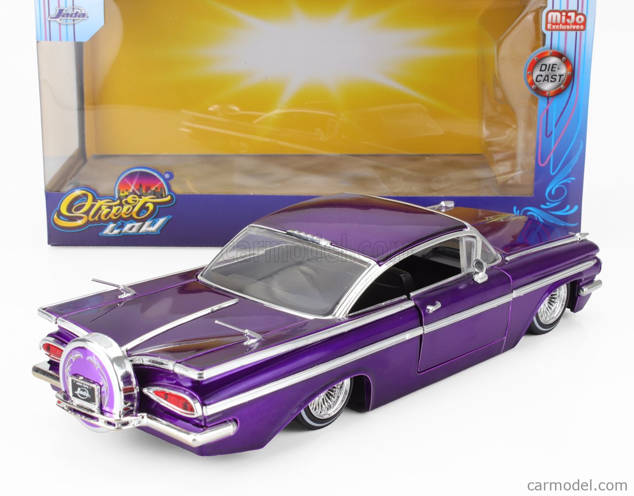 JADA 35591 Scale 1/24 | CHEVROLET IMPALA CUSTOM STREET LOW 1959 PURPLE