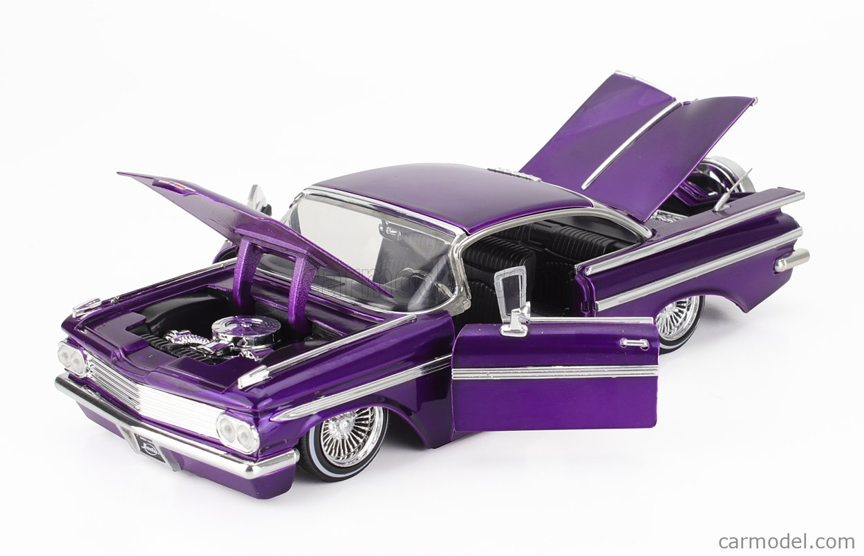 JADA 35591 Scale 1/24 | CHEVROLET IMPALA CUSTOM STREET LOW 1959 PURPLE