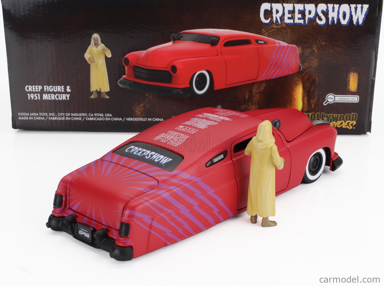 JADA 35426 Scale 1/24 | MERCURY CREEPSHOW WITH CREEP FIGURE 1951 MATT RED