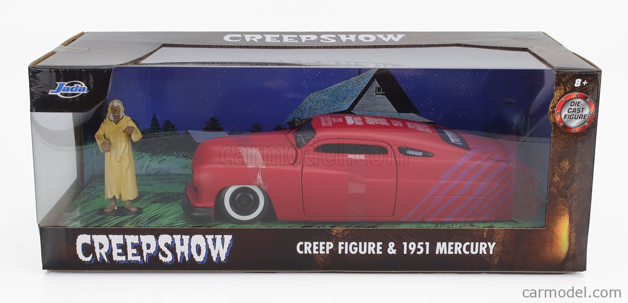 JADA 35426 Scale 1/24 | MERCURY CREEPSHOW WITH CREEP FIGURE 1951 MATT RED