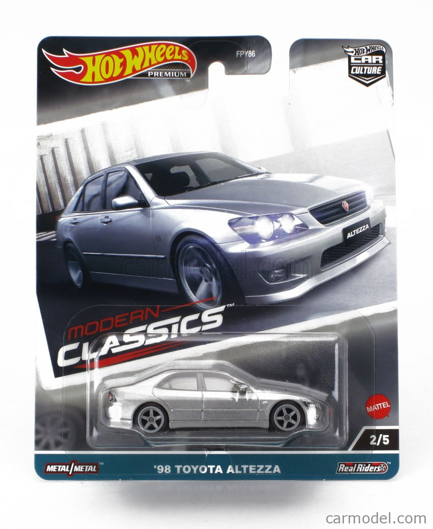 MATTEL HOT WHEELS HKC66-FPY86 Scale 1/64 | TOYOTA ALTEZZA 1998 SILVER