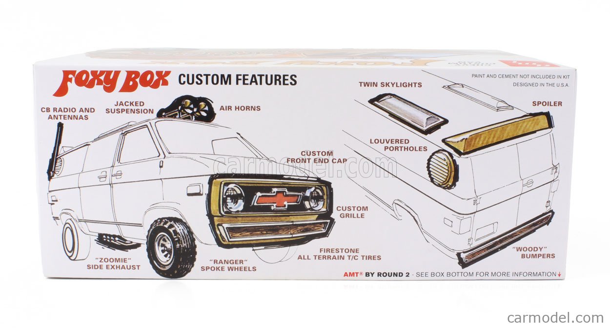 AMT-KIT AMT1265/12 Escala 1/25 | CHEVROLET C-30 VAN CUSTOM FOXY BOX 1967