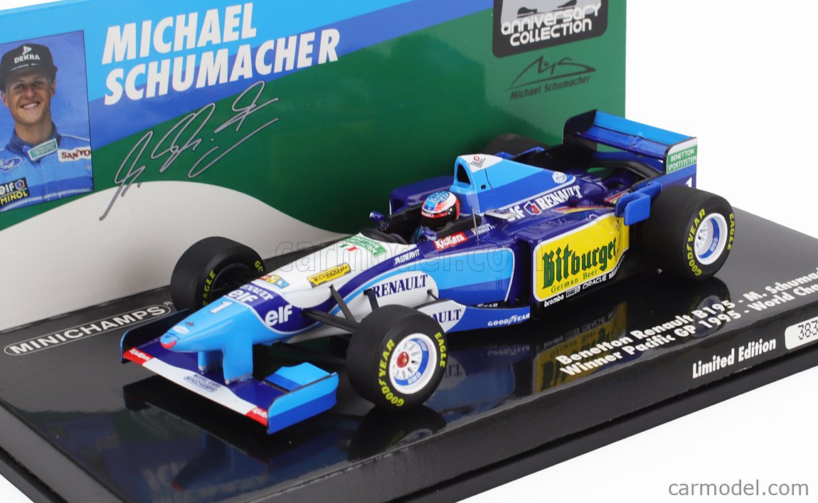 MINICHAMPS 517951501 Scale 1/43 | BENETTON F1 B195 TEAM MILD SEVEN RENAULT N 1 WORLD CHAMPION ...