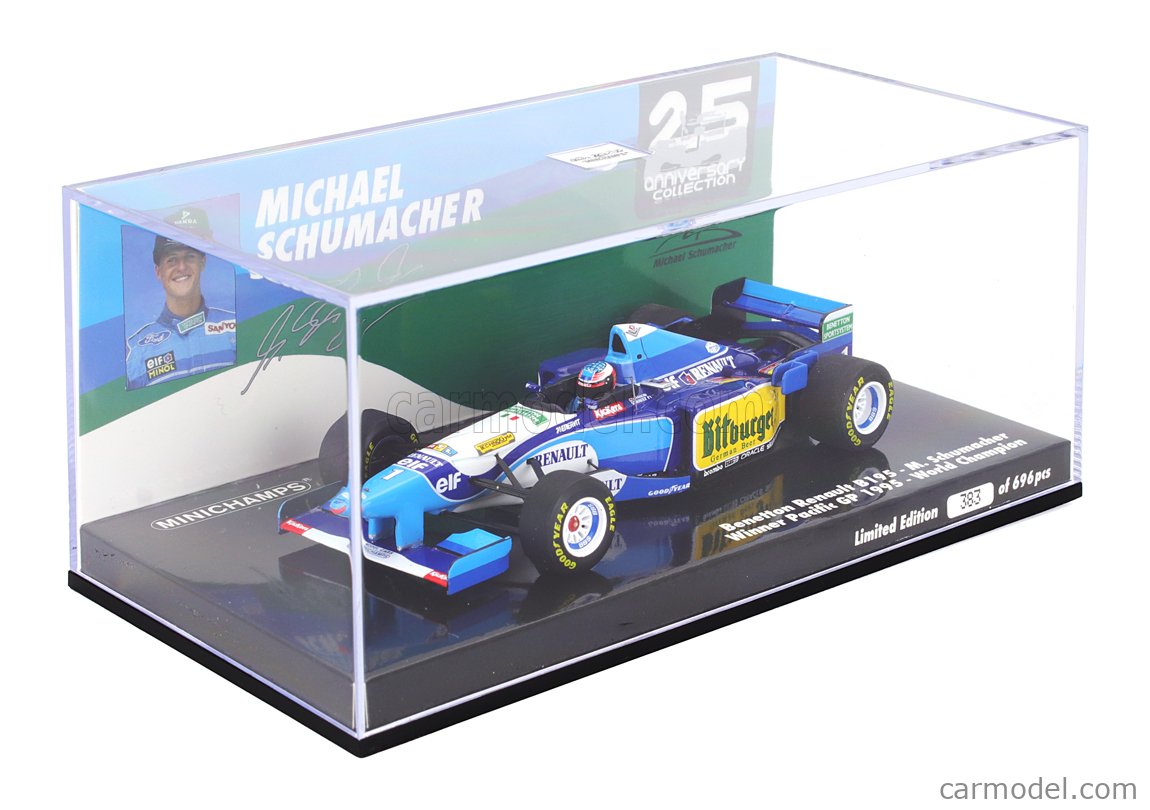 MINICHAMPS 517951501 Scale 1/43 | BENETTON F1 B195 TEAM MILD SEVEN RENAULT N 1 WORLD CHAMPION ...