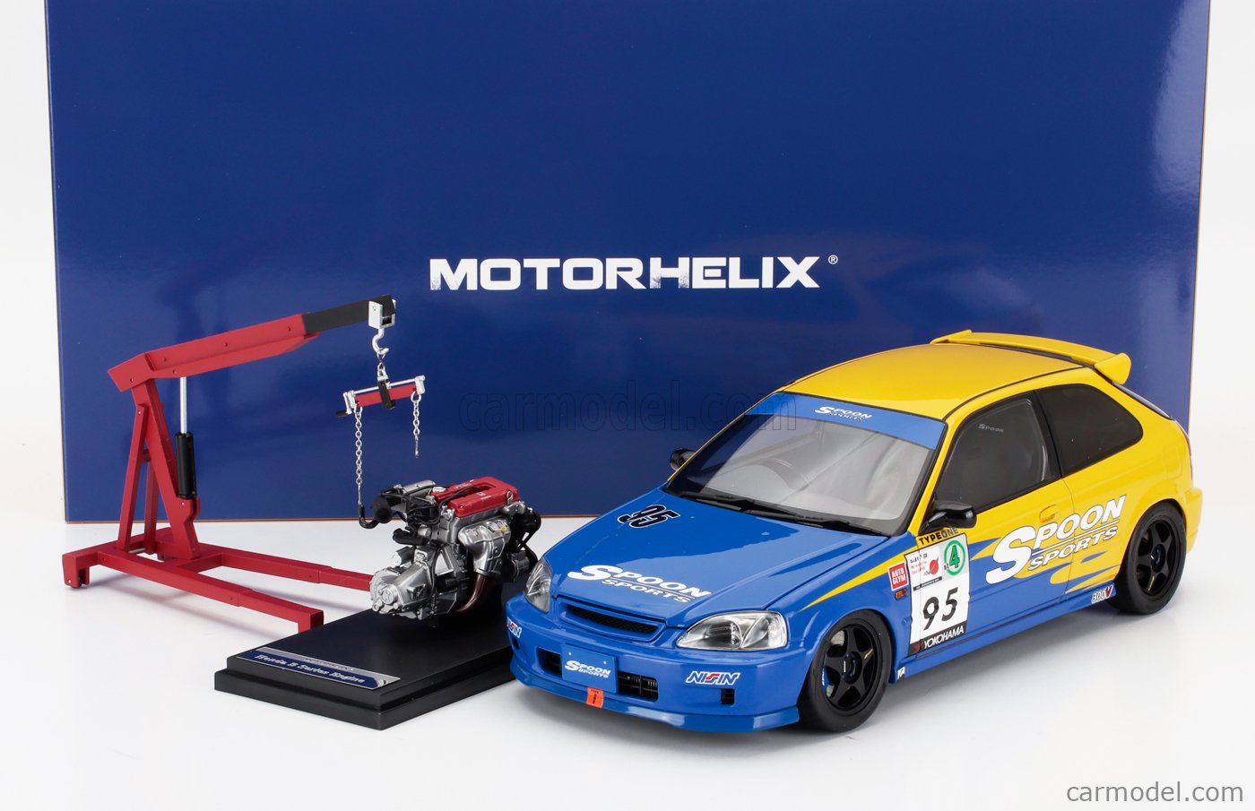 MOTORHELIX M85014 Scala 1/18 | HONDA CIVIC EK9 TYPE R SPOON N 95 RACING ...