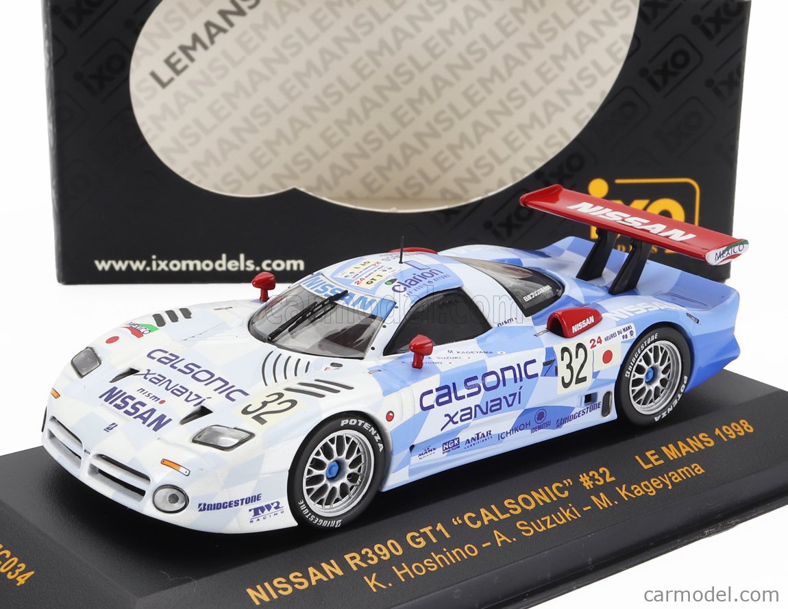 IXO-MODELS LMC034 Scale 1/43 | NISSAN R390 GT1 3.5L TURBO TEAM NISSAN MOTORSPORT N 32 3rd 24h LE ...