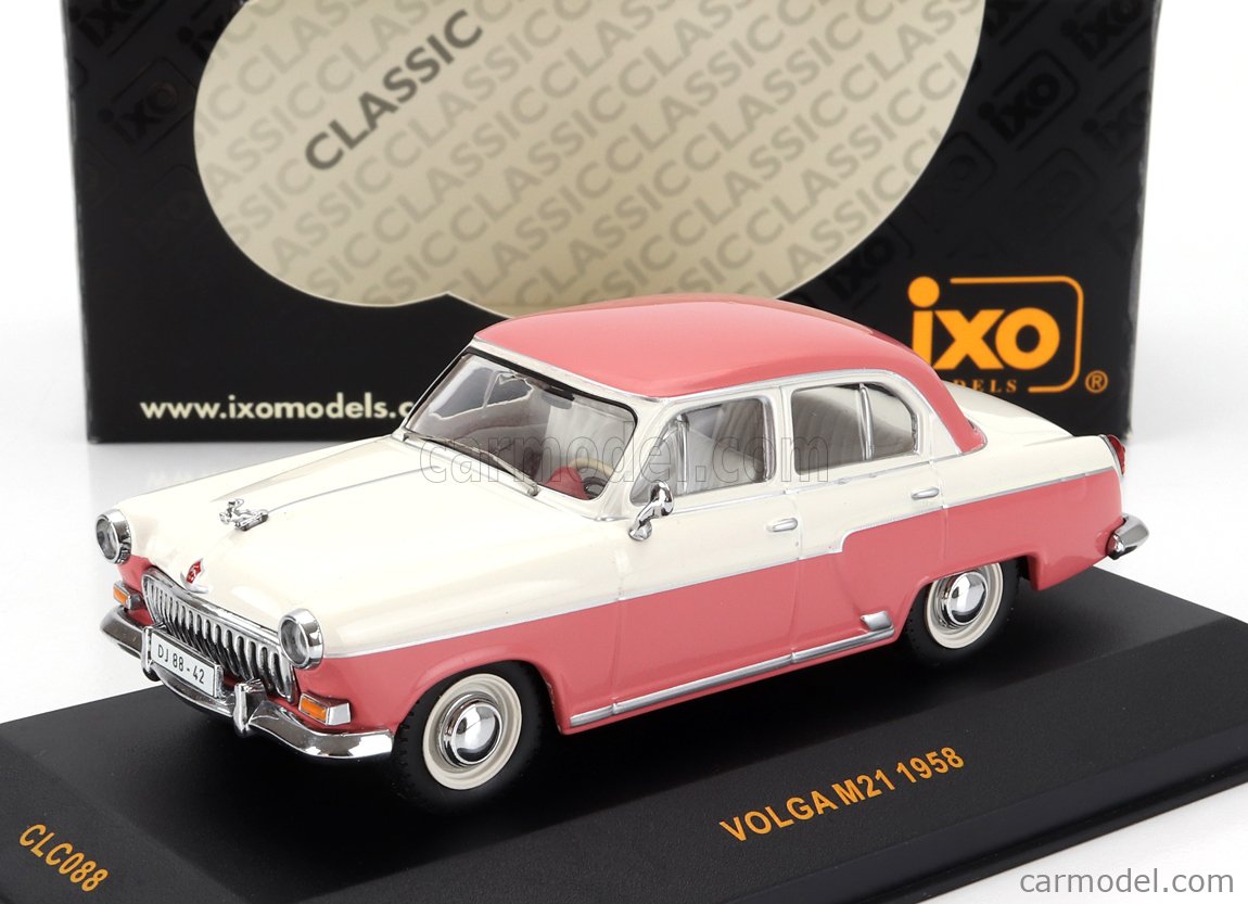 IXO-MODELS CLC088 Scale 1/43 | GAZ VOLGA M21 1958 WHITE PINK