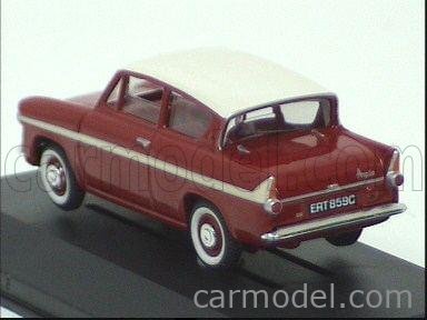 VANGUARDS VA00125 Scale 1/43 | FORD ENGLAND ANGLIA 105E RED WHITE