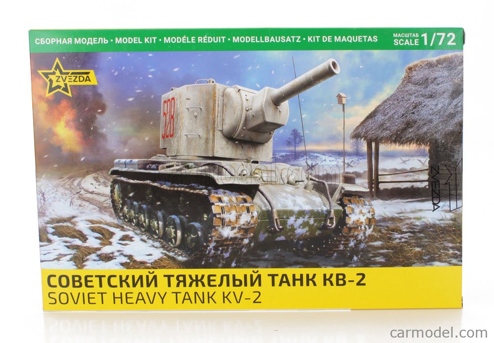 ZVEZDA 5084 Scala 1/72 | TANK KV-2 SOVIET HEAVY TANK MILITARY 1945