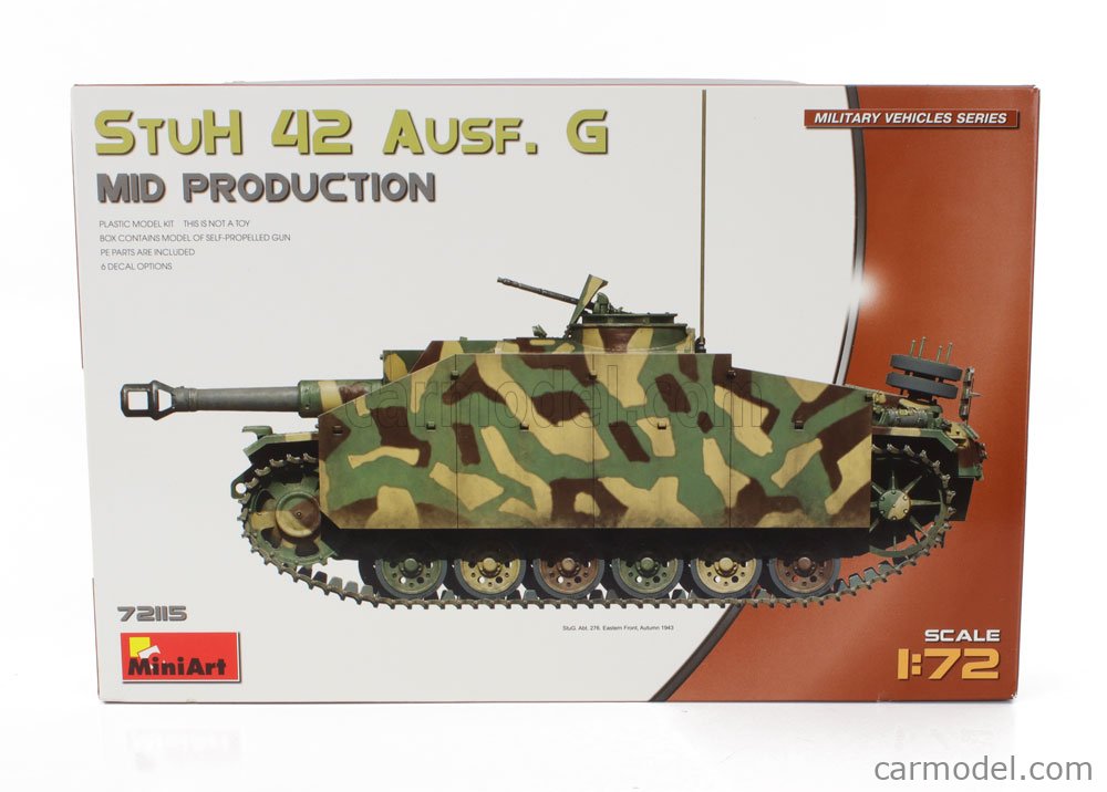 MINIART 72115 Scale 1/72 | TANK STUH 42 AUSF. G MILITARY 1943