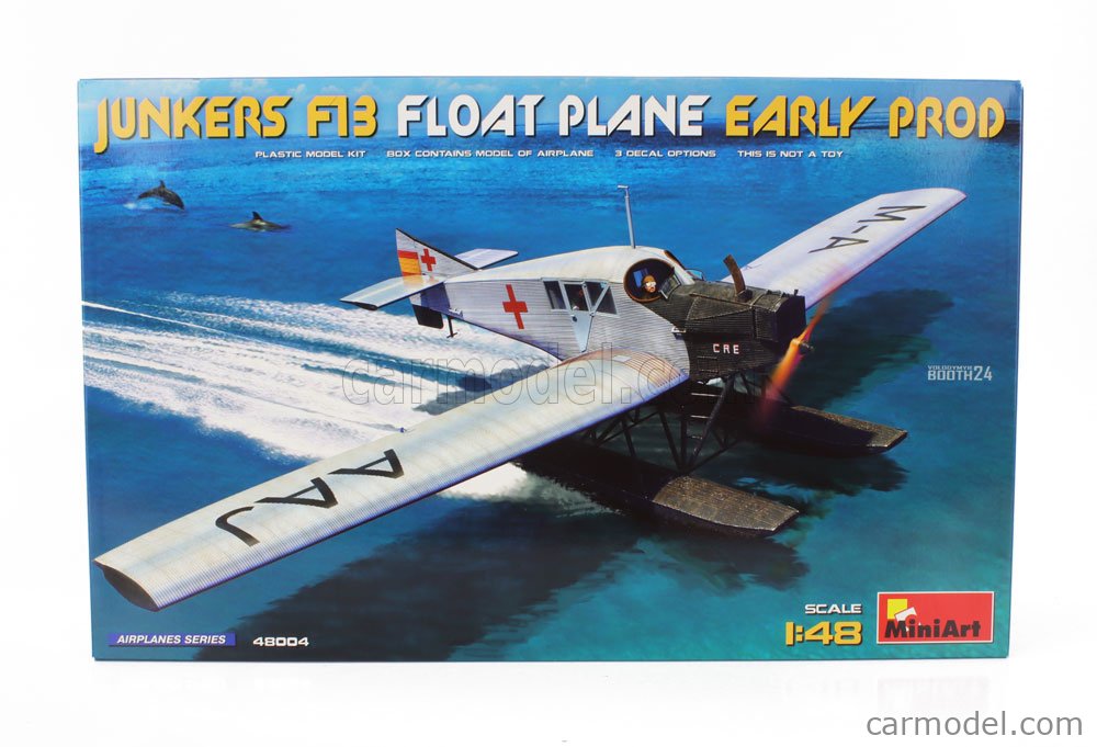 MINIART 48004 Scale 1/48 | JUNKERS F13 FLOAT PLANE MILITARY AIRPLANE 1942