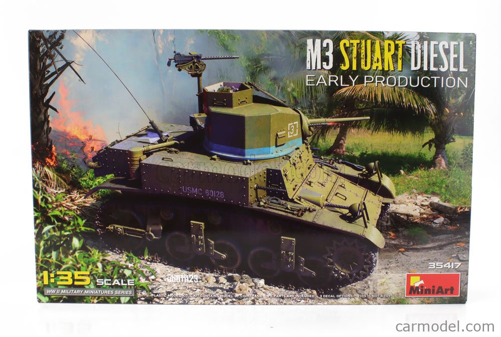 MINIART 35417 Escala 1/35 | TANK M3 STUART DIESEL MILITARY 1945