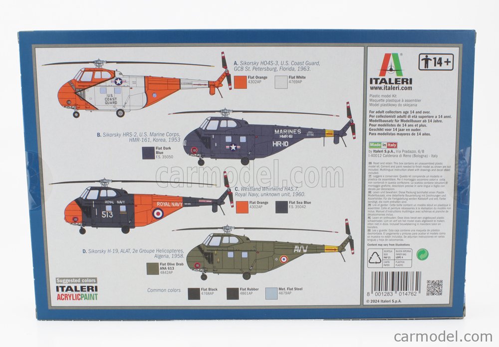 ITALERI IT1476 Scala 1/72 | SIKORSKY H04S-3 HAS.7 H-19 HELICOPTER USA ...