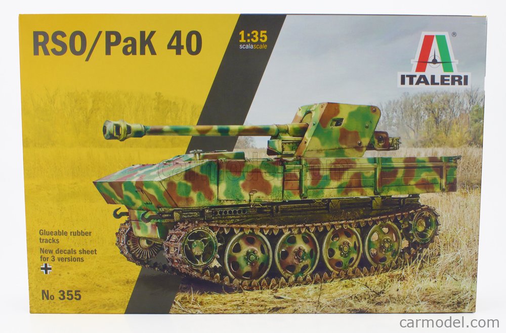 ITALERI IT0355 Scale 1/35 | TANK RSO PAK40 MILITARY 1945