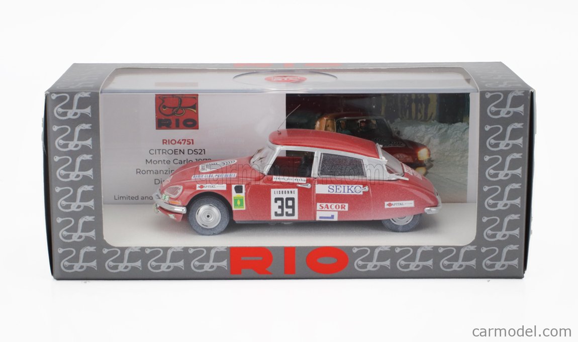 RIO-MODELS 4751 Scale 1/43 | CITROEN DS21 N 39 RALLY MONTECARLO 1972 ...