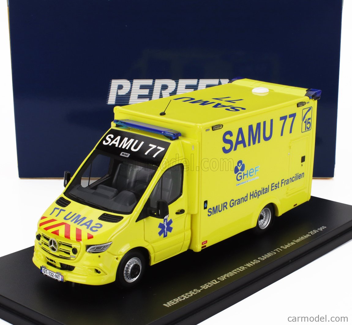 PERFEX PE407 Echelle 1/43 | MERCEDES BENZ SPRINTER VAN WAS SAMU 77 SMUR ...