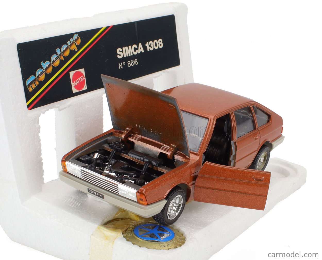 MEBETOYS MATTEL 8618 Scale 1/25 | SIMCA 1308 BRONZE MET
