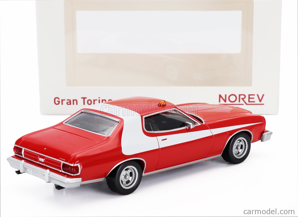 NOREV 430501-5 Scale 1/43 | FORD USA GRAN TORINO COUPE 1976 RED WHITE